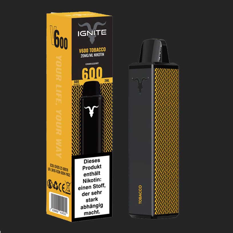 Ignite V600 Einweg E-Zigarette Tobacco 2% Nikotin